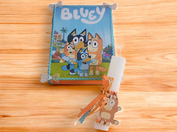Λαμπάδα και λαμπαδόκουτο Bluey :: Δια χειρός καλλιτεχνίες